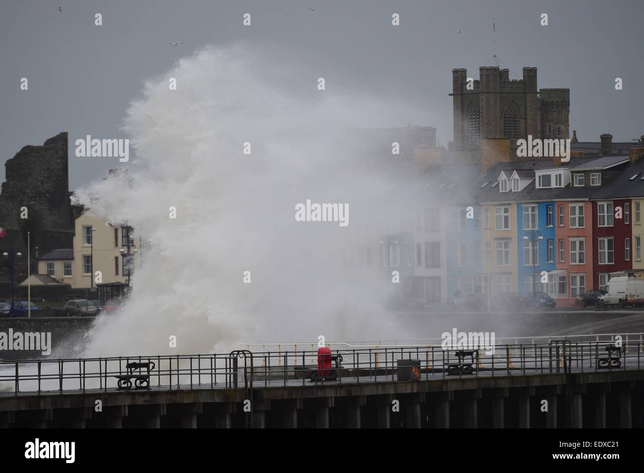 Aberystwyth, Wales, UK. 11th January, 2015. UK weather: For a third ...