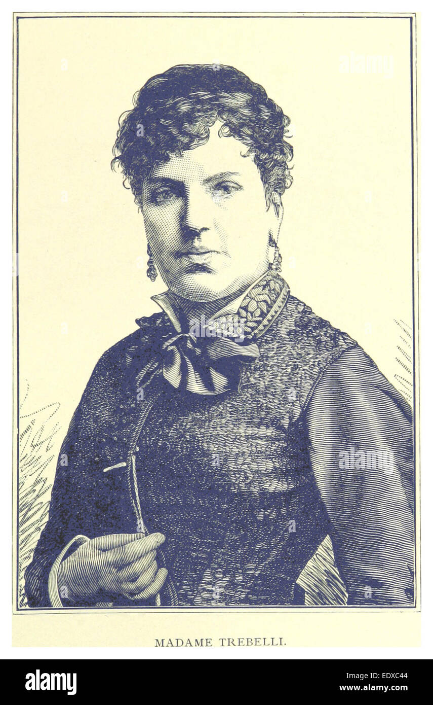 An 1883 illustration of Madame Trebelle, showcasing a prominent figure ...