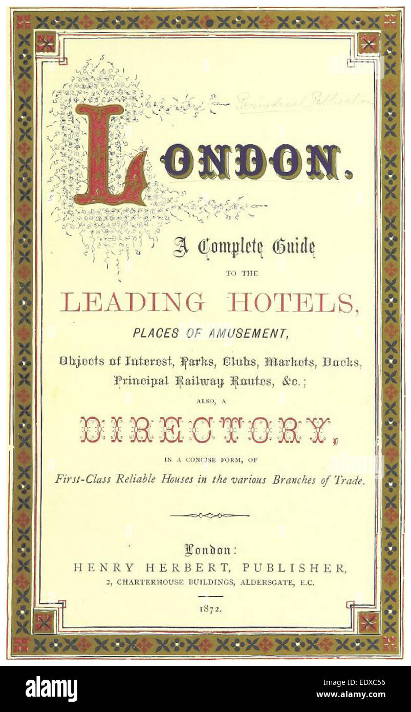 LONDON ILLUSTRATED p1.005 TITLE Stock Photo - Alamy