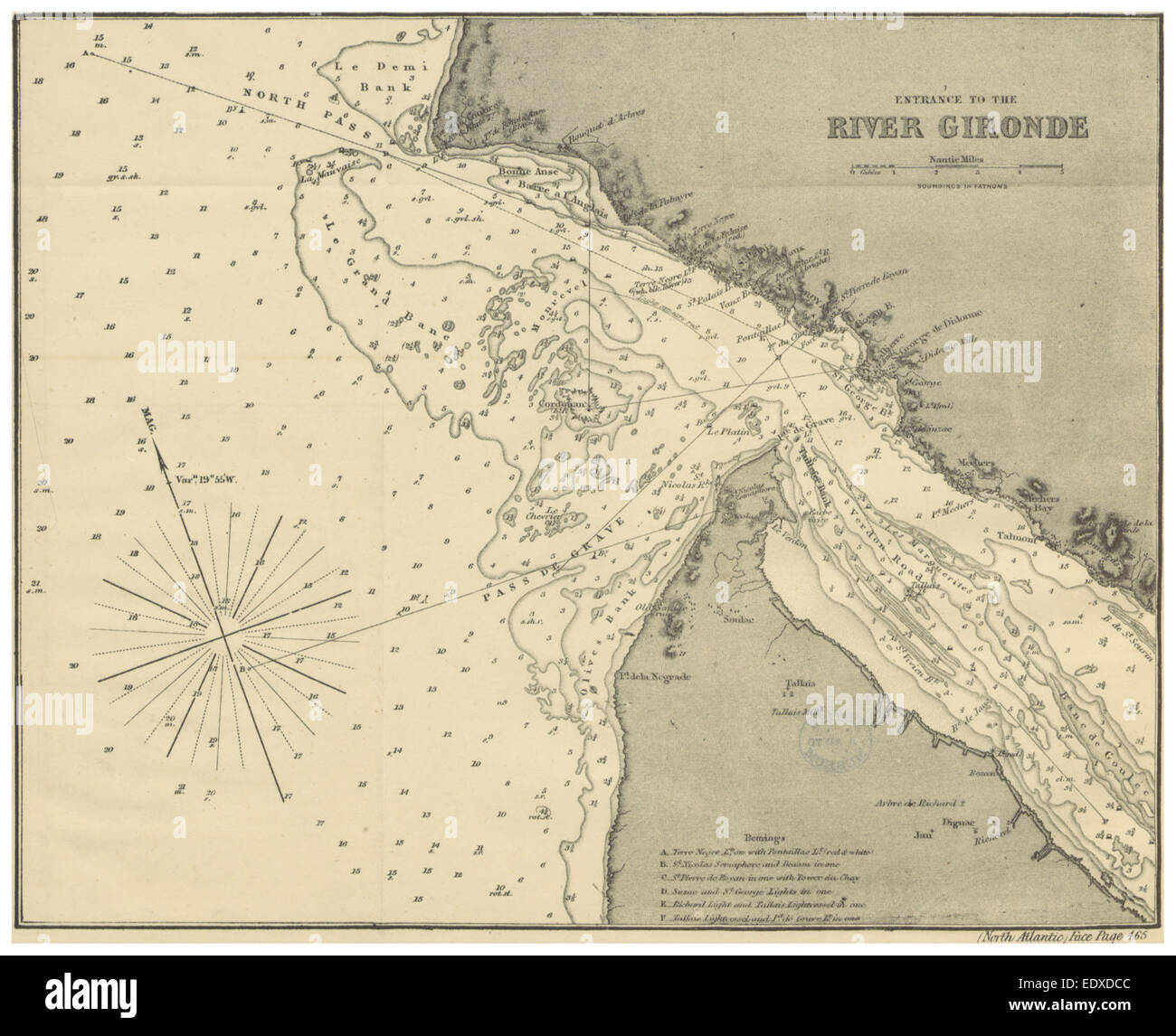 This 1869 illustration by Rosser depicts the River Gironde, a major ...