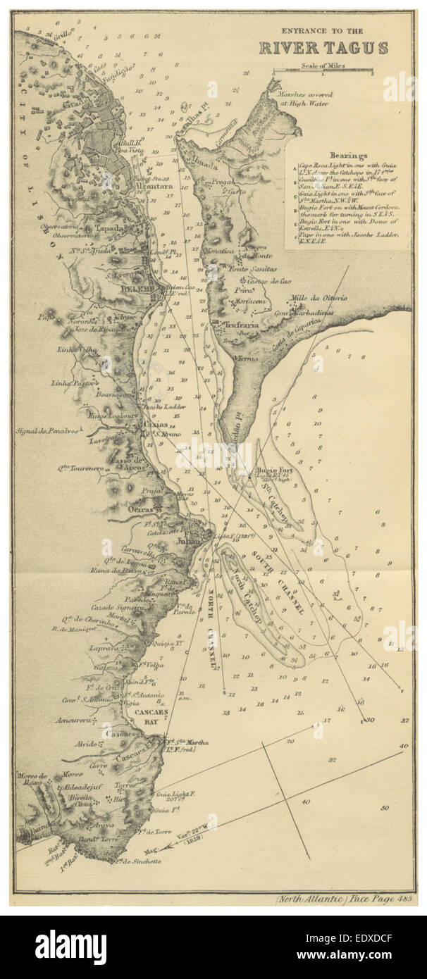 This 1869 illustration by Rosser depicts the River Tagus, showcasing ...