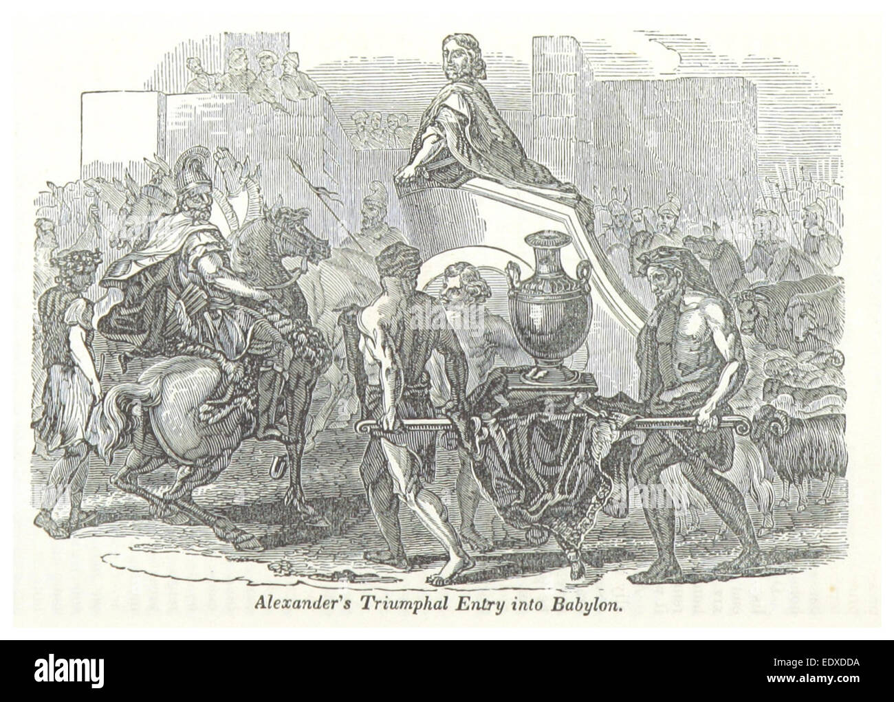 This 1854 illustration by Russell depicts Alexander the Great in ...