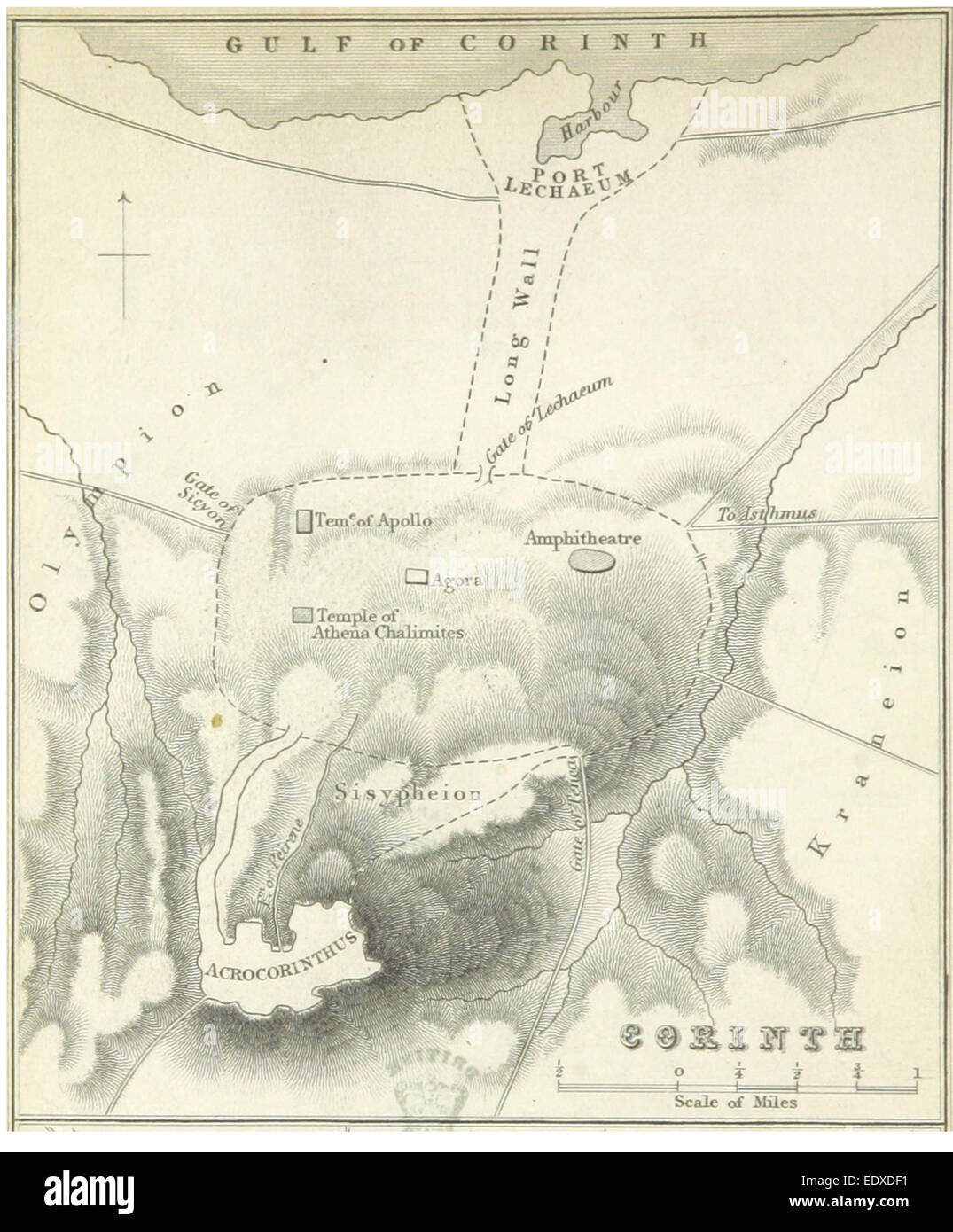 Ancient corinth map hi-res stock photography and images - Alamy