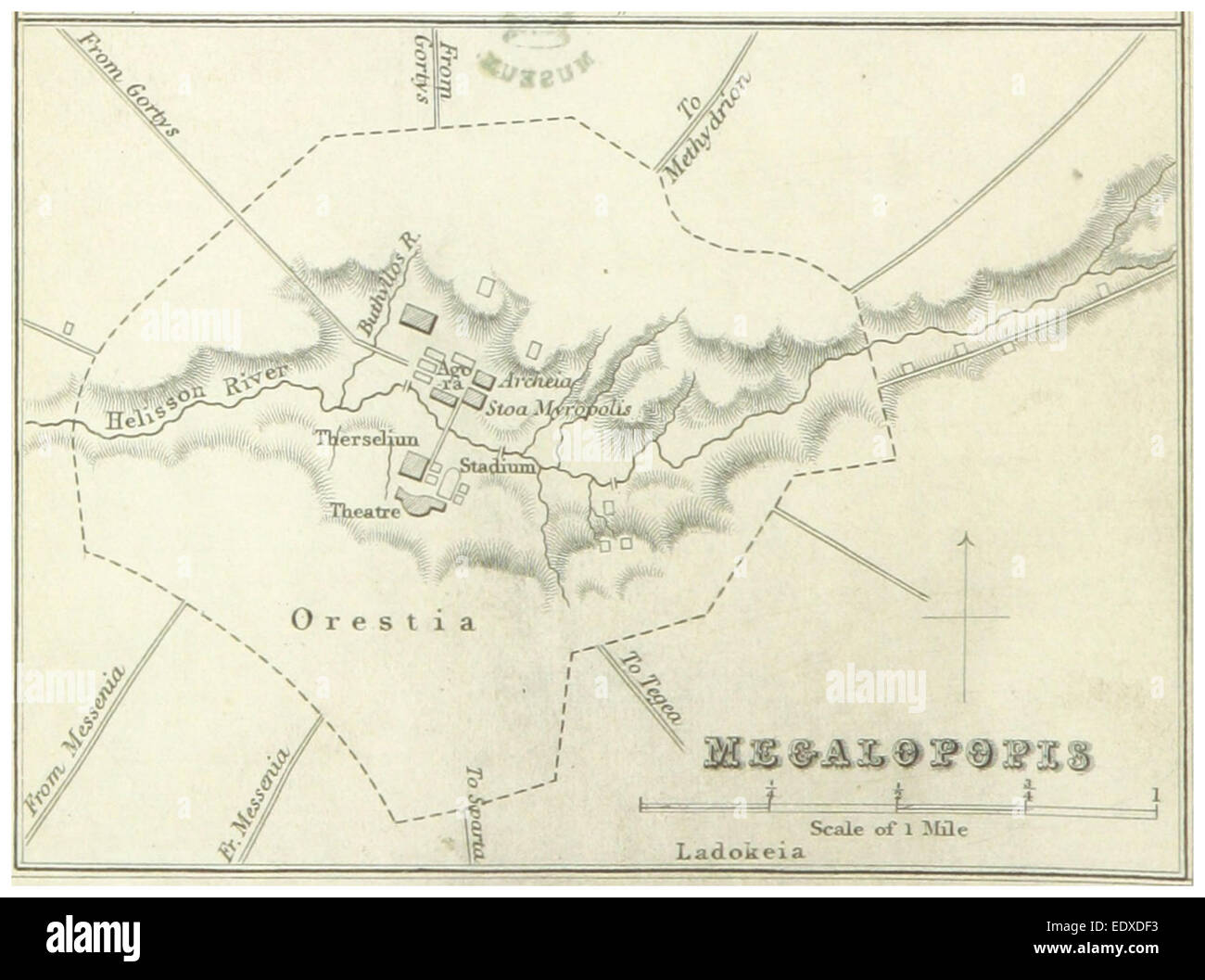 This 1852 illustration by Thirlwall depicts the concept of Megalopolis ...