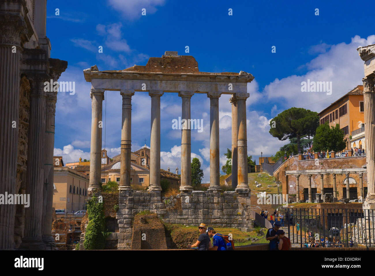 Temple of Saturn, Septimius Severus Arch, Roman Forum, Rome, Lazio ...