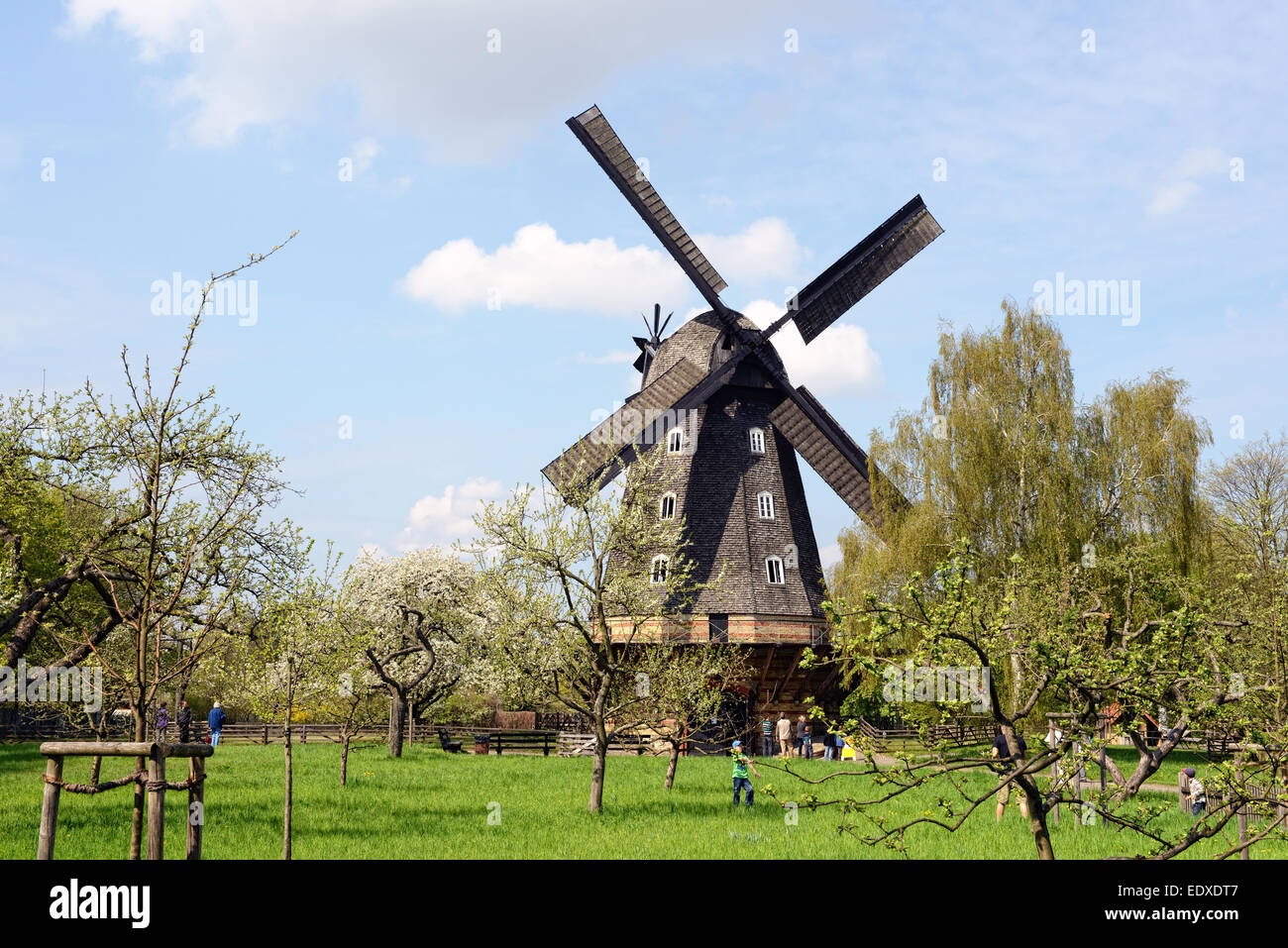 BRITZ, BERLIN/ GERMANY May 01 2013: People visiting historical farm ...