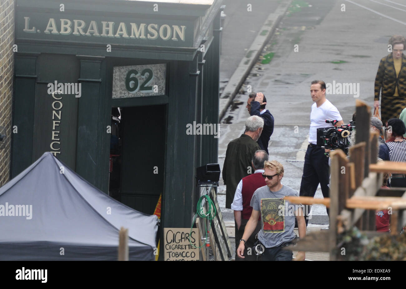Tom Hardy on the set of Legend movie in London Featuring: Tom Hardy,Tom ...