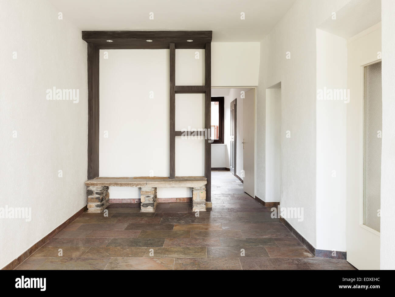 interior old house, empty room with stone floor Stock Photo - Alamy