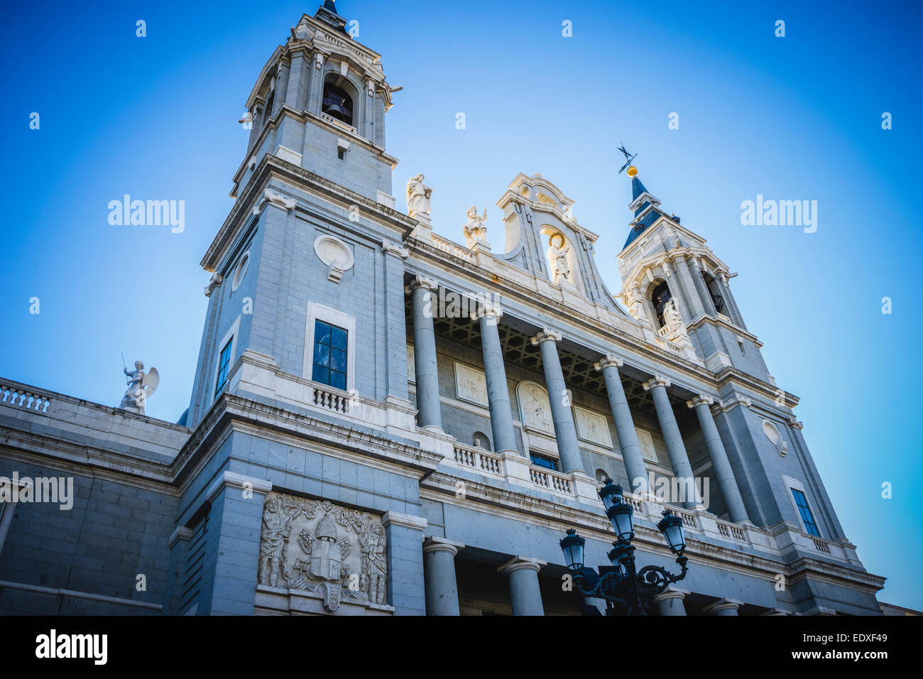 Almudena Cathedral, located in the area of the Habsburgs, classical ...