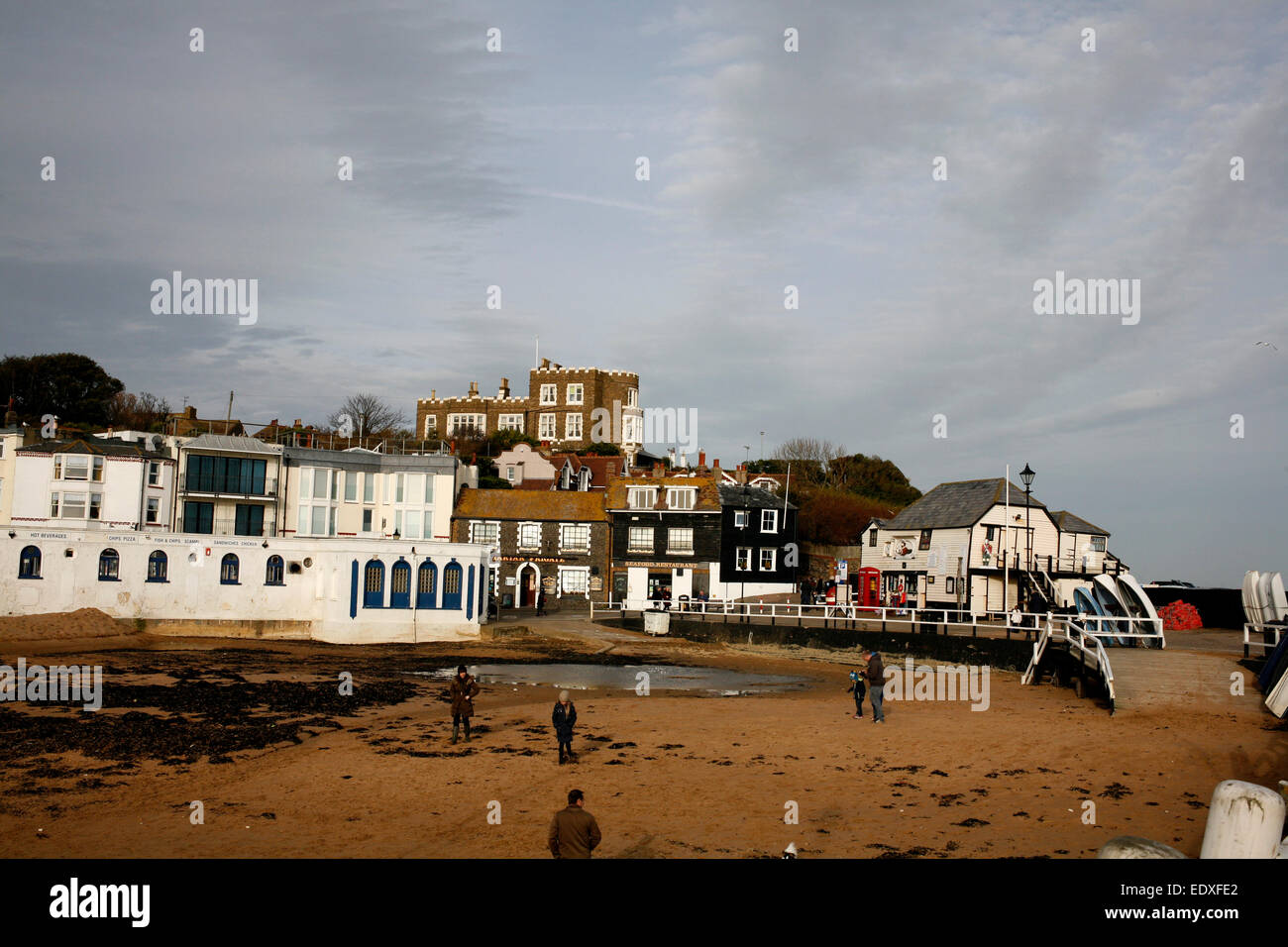 coastal town of broadstairs in south east county of kent uk january ...