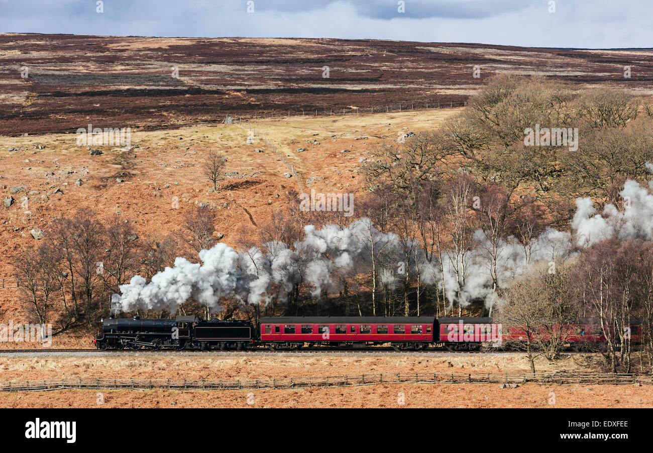 A vintage steam train operated by the North Yorkshire Moors Steam ...