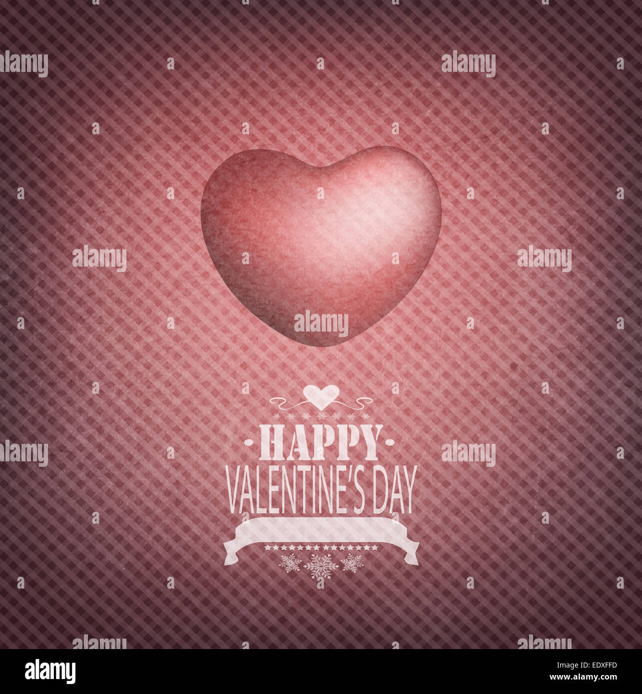 Valentine's Day Background With Heart Title Inscription Stock Photo - Alamy
