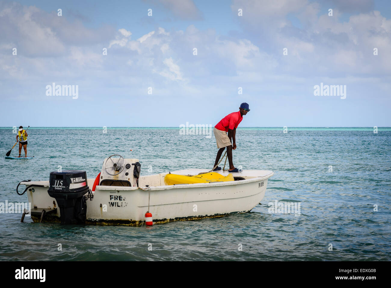 Sandals Grande Antigua Resort Dive Boat Service Skiff, Dickenson Bay ...