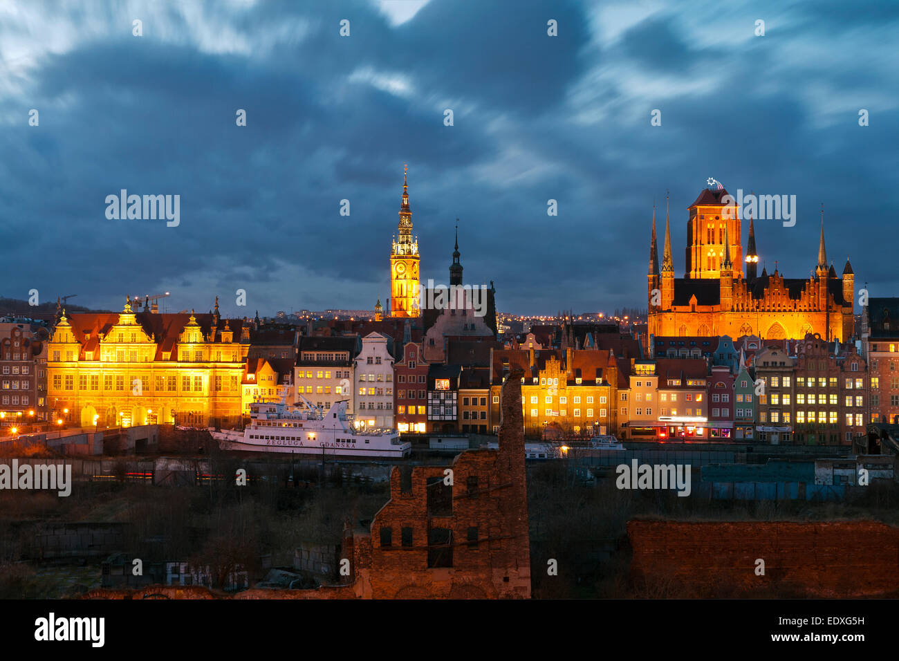 Gdansk, Danzig, panorama, towers Stock Photo - Alamy