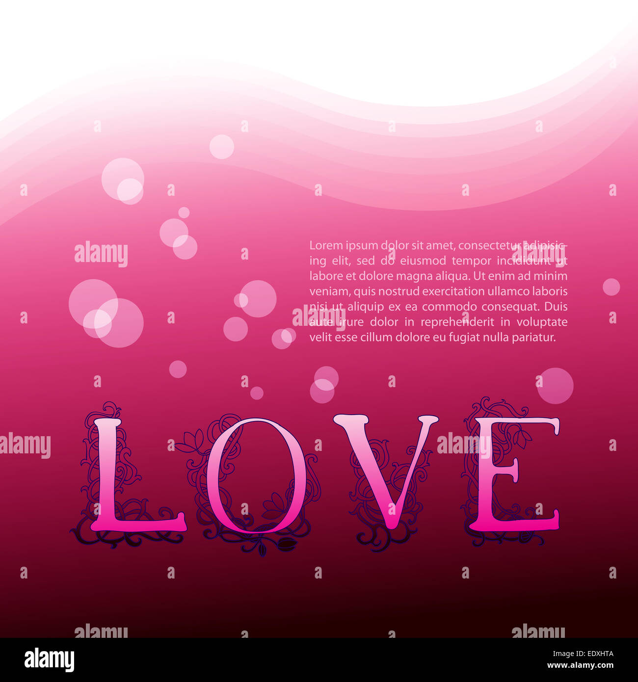 Love. Background with graphic hand drawn letters Stock Photo - Alamy