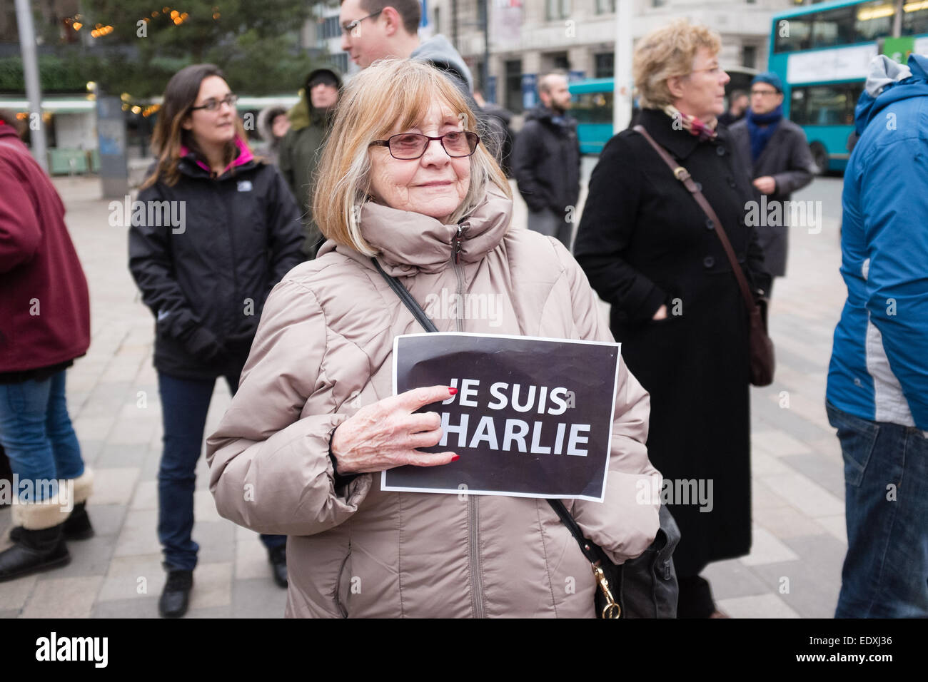 Liverpool, UK. 11th Jan, 2015. Je suis Charlie rally in Liverpool, UK ...