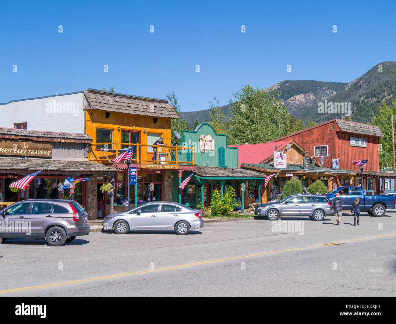Grand Lake Colorado the western entry to Rocky Mountains National Park ...
