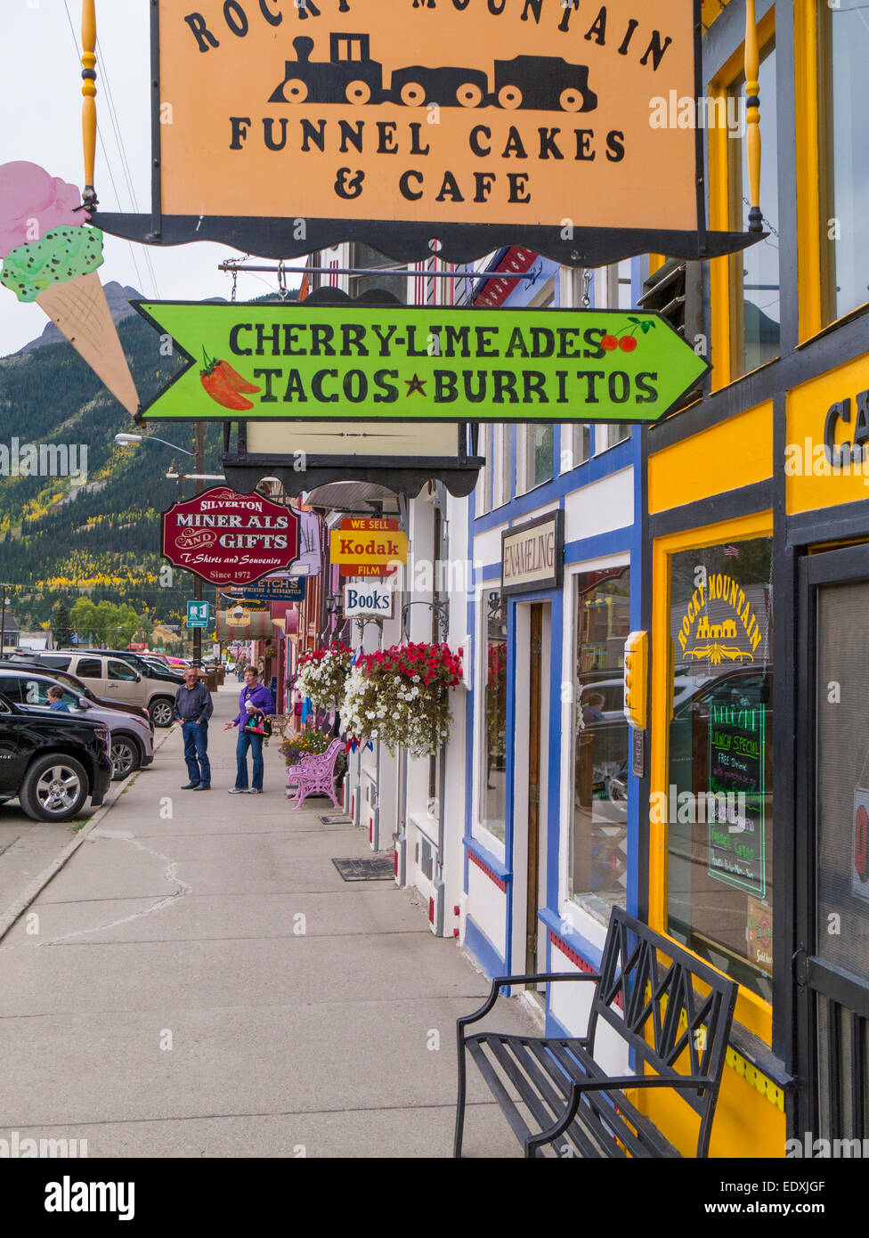 Historic old mining town of Silverton Colorado in the San Juan ...