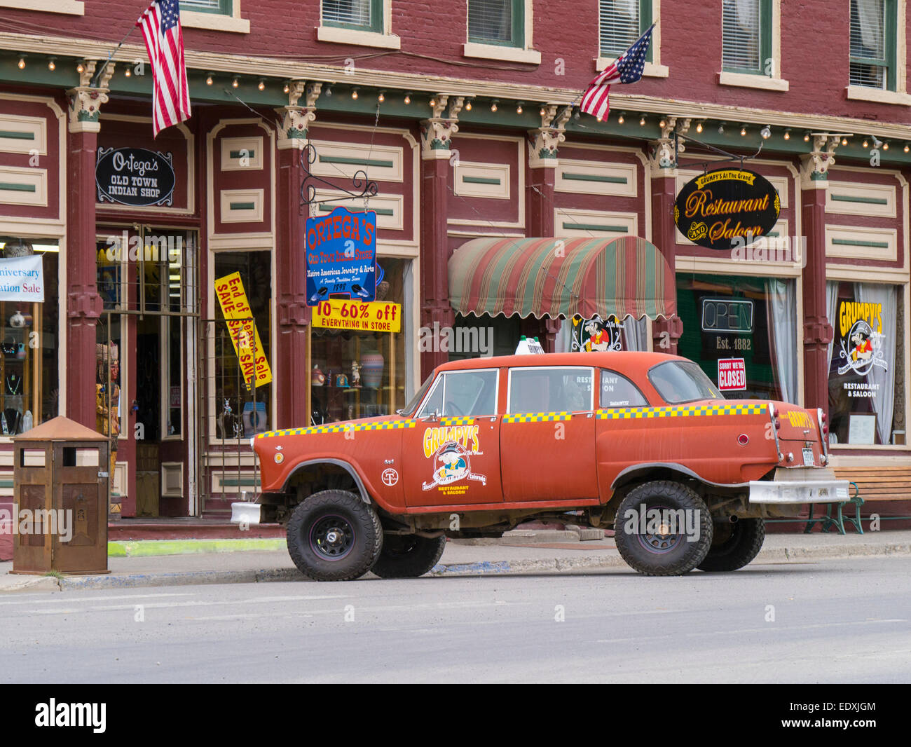 Historic old mining town of Silverton Colorado in the San Juan ...