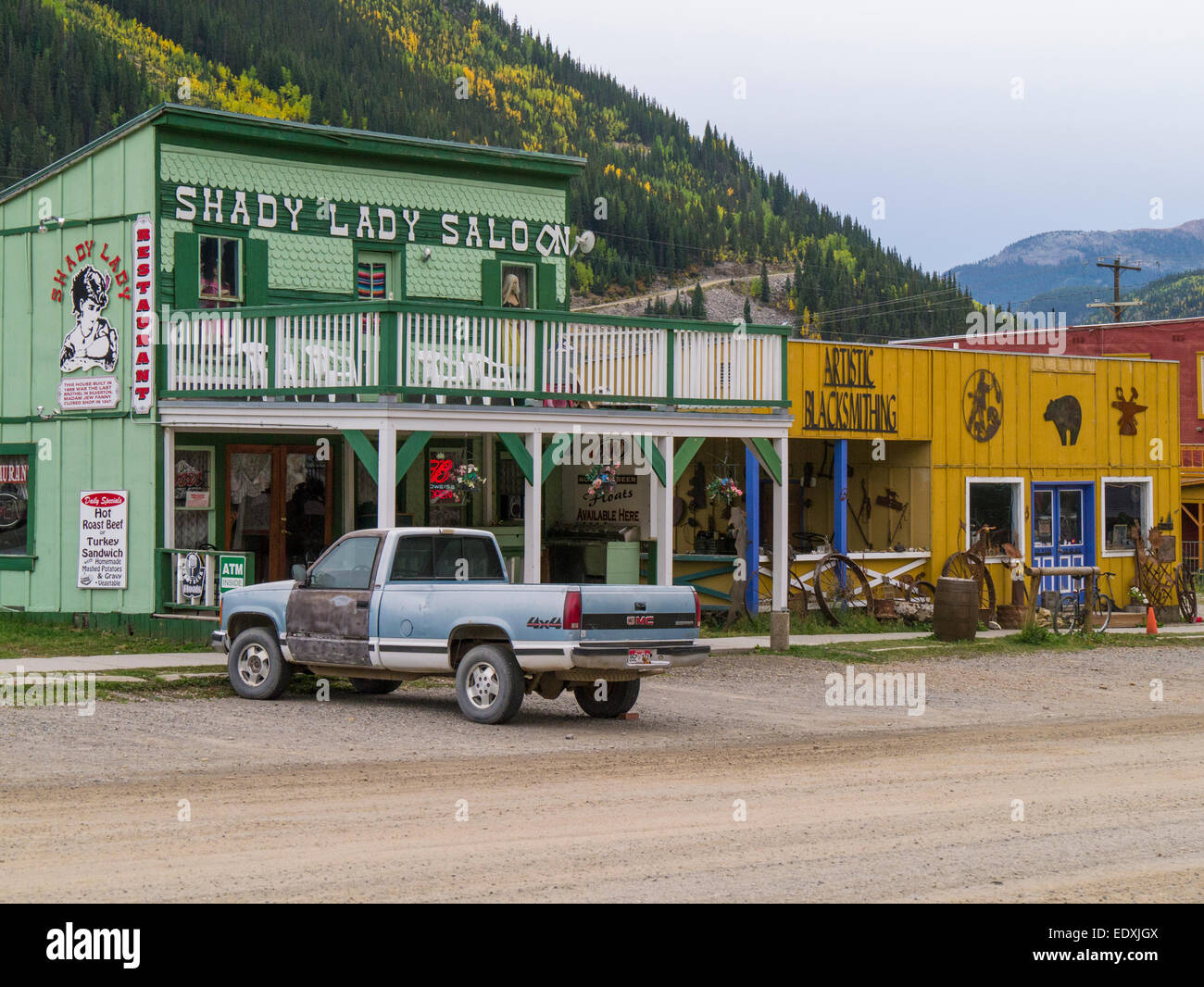 Historic old mining town of Silverton Colorado in the San Juan ...
