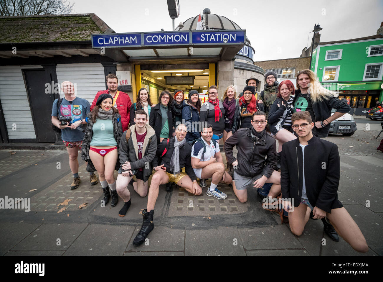 London, UK. 11th Jan, 2015. No Trousers Tube Ride (No Pants Subway Ride ...