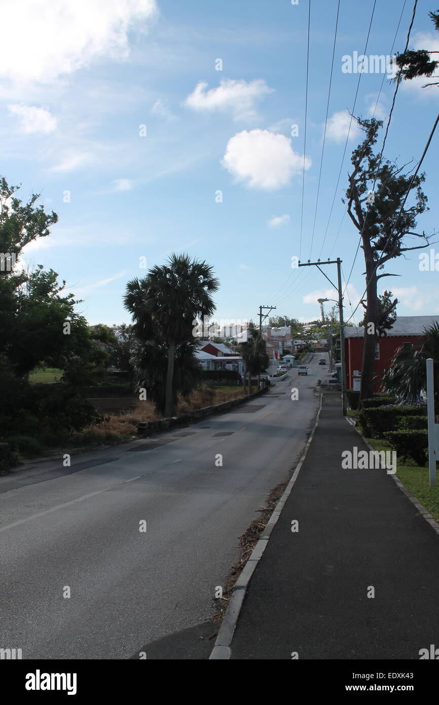 Street Scene , Sandy's Parish, Bermuda Stock Photo - Alamy