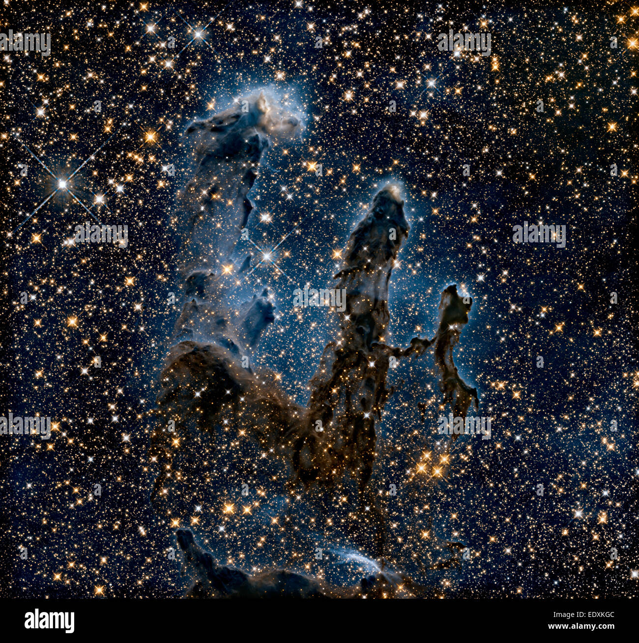 Hubble Space Telescope captured the iconic 'Pillars of Creation,' vast ...