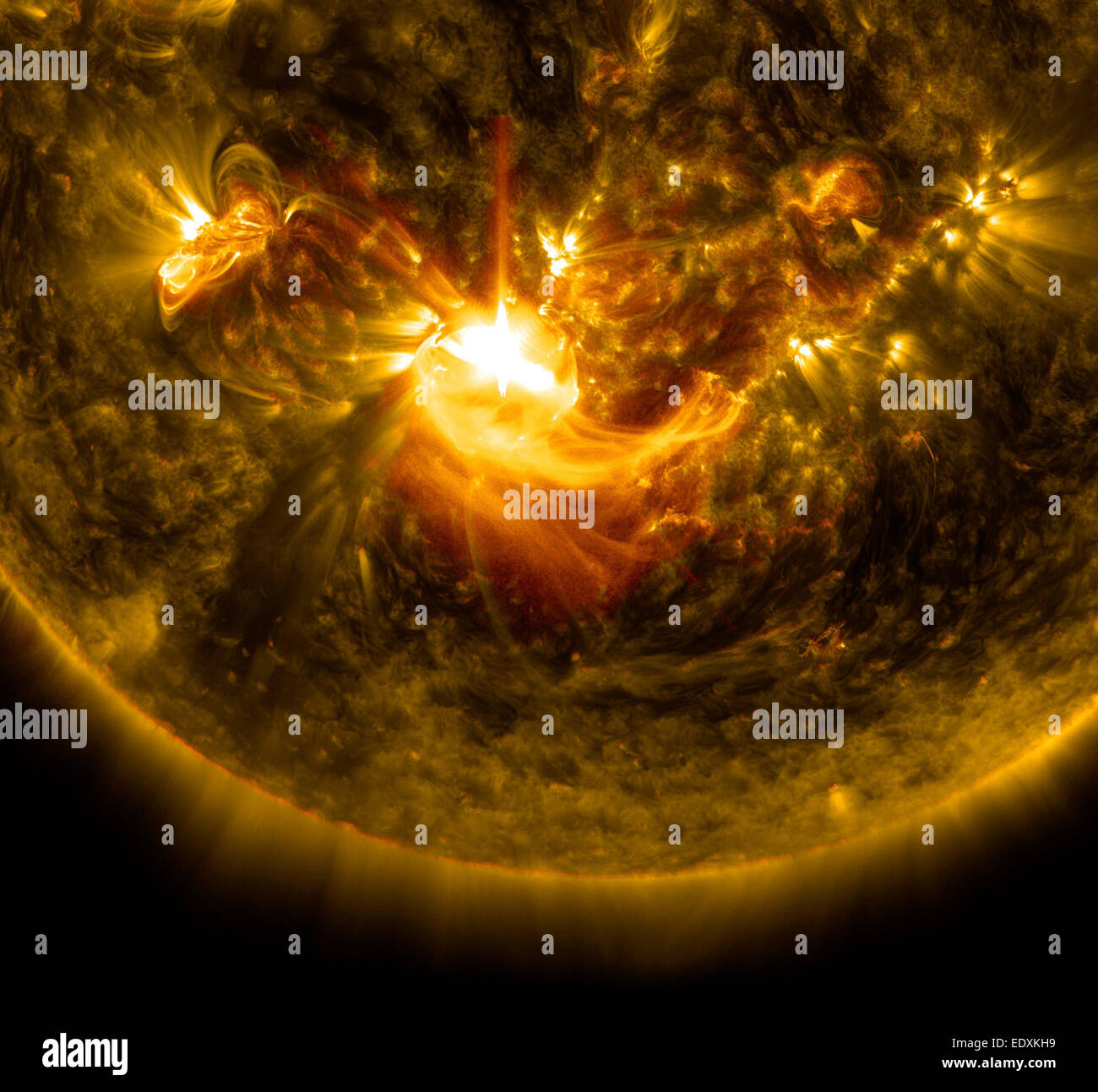 A massive M87-class solar flare is released from the Sun, providing key ...