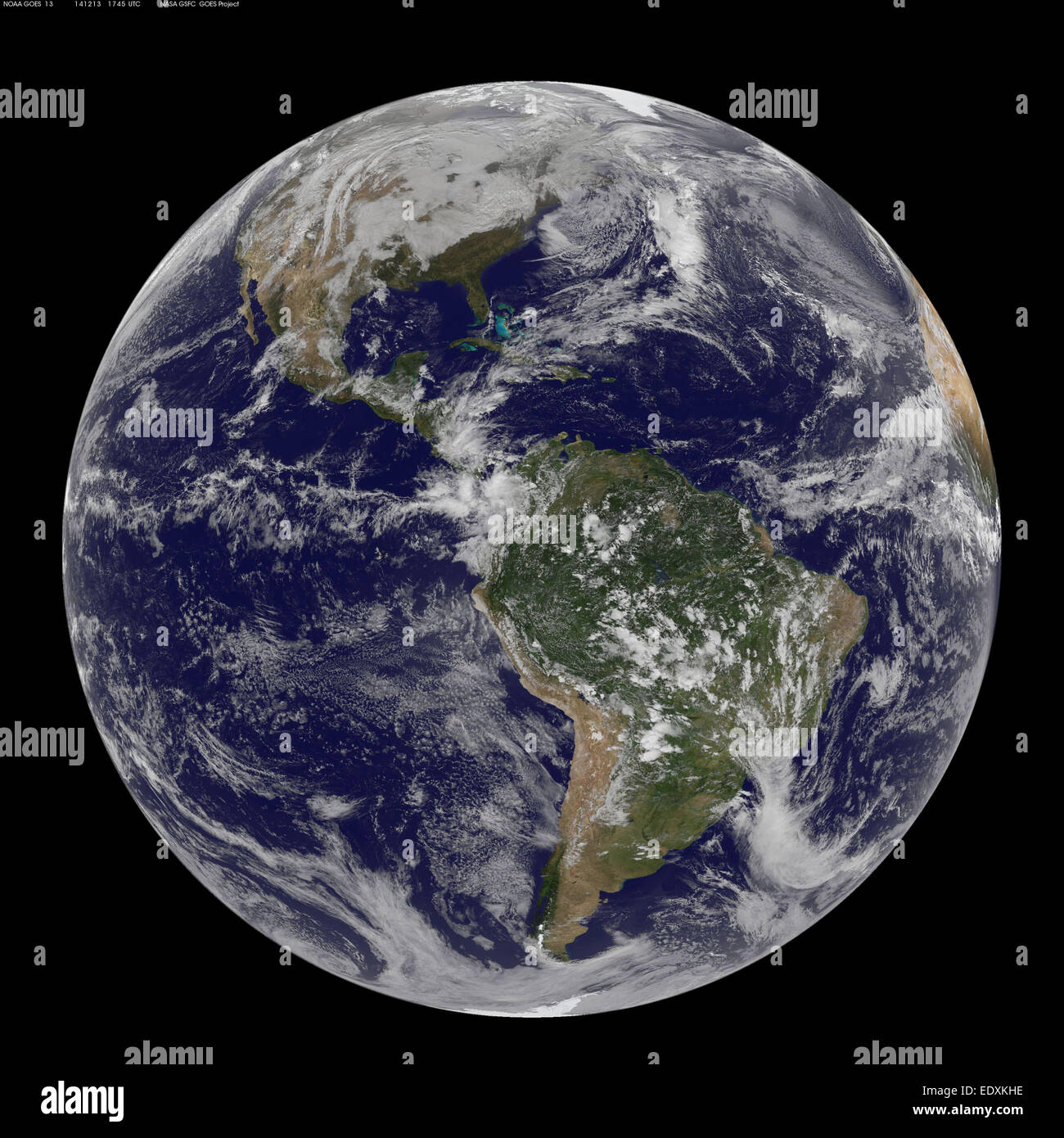 NASA captured imagery of Earth from space, showing North and South ...