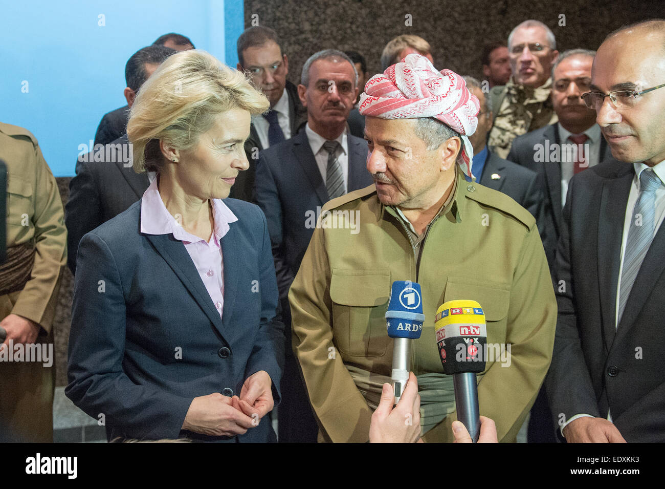 Erbil, Iraq. 11th Jan, 2015. German Defence Minister Ursula von der ...