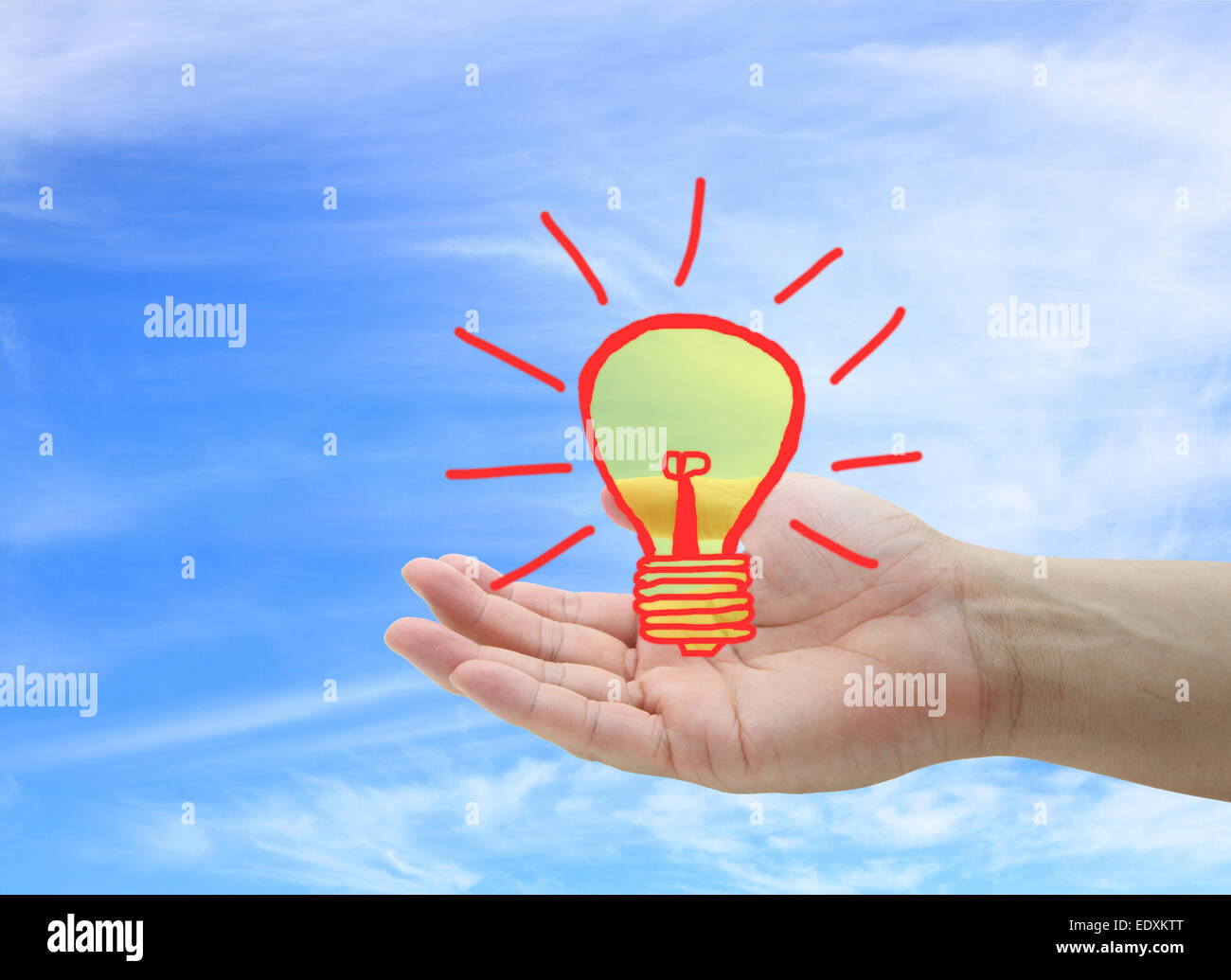 Light bulb idea arrow hi-res stock photography and images - Alamy