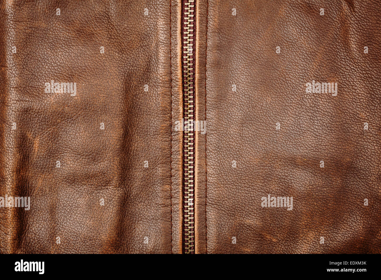Brown leather texture and zipper background Stock Photo - Alamy