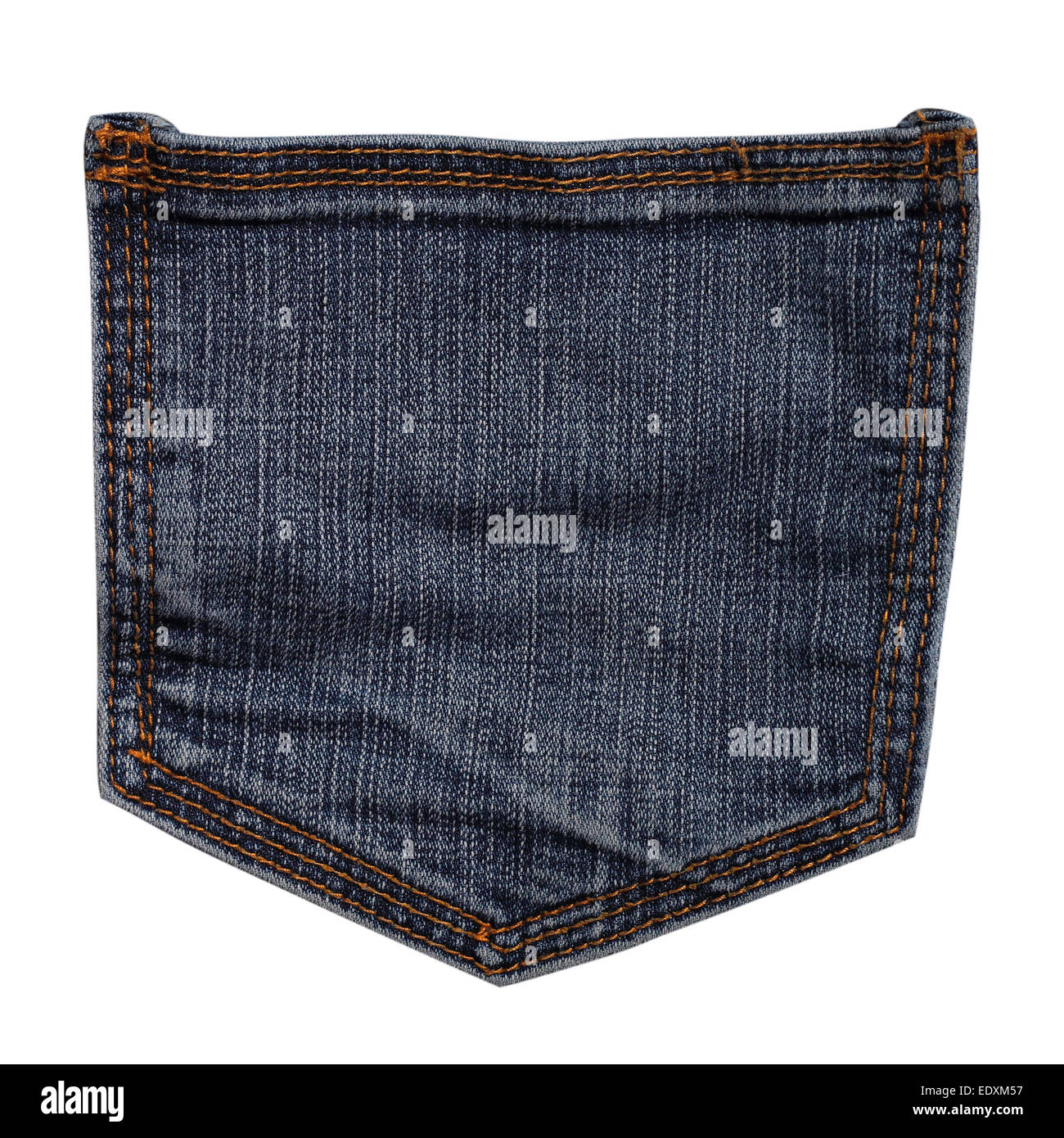 Jeans pocket a white background. It is isolated, the worker of paths is ...