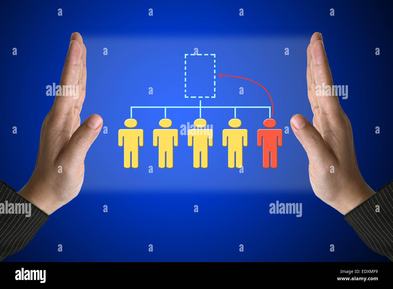 New CEO Promotion on Organization Chart for build business concept ...