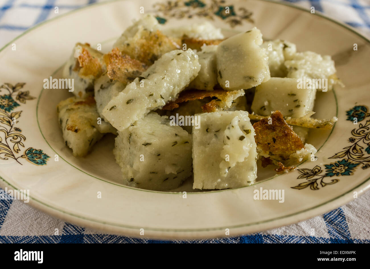 Milho frito, typical food from Madeira Island Stock Photo - Alamy