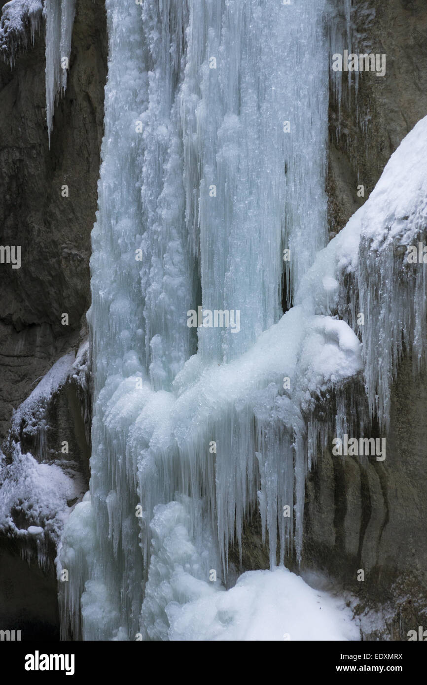 Garmisch-Partenkirchen, Partnachklamm im Winter, Oberbayern ...