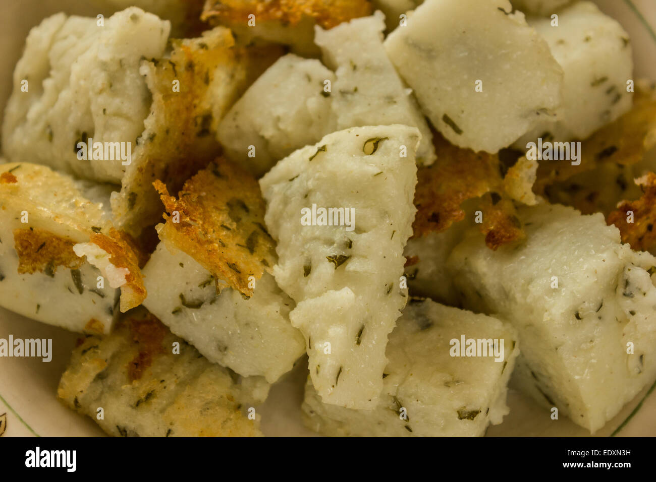 Milho frito, typical food from Madeira Island Stock Photo - Alamy