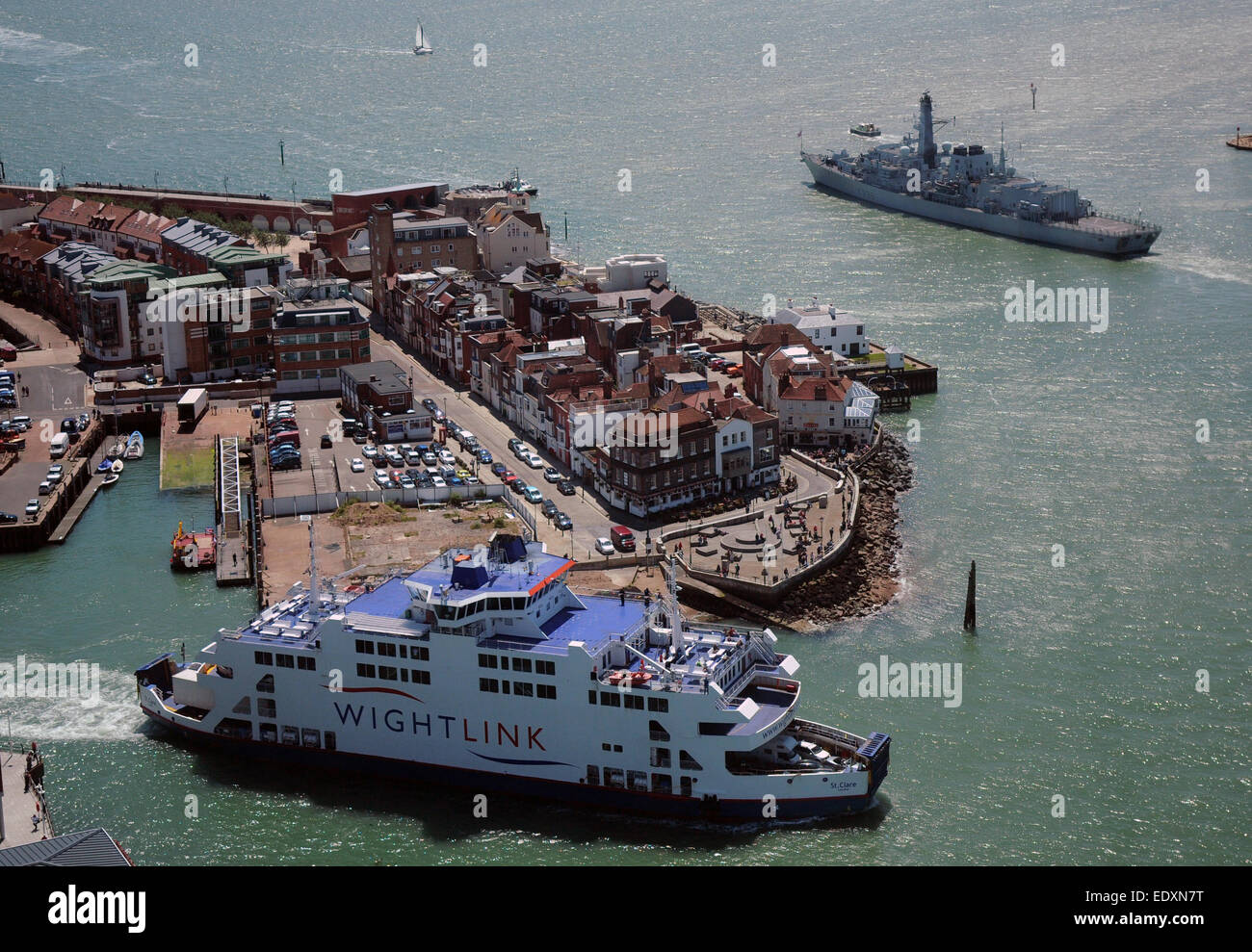 The busy entrance to Portsmouth Harbour Stock Photo - Alamy