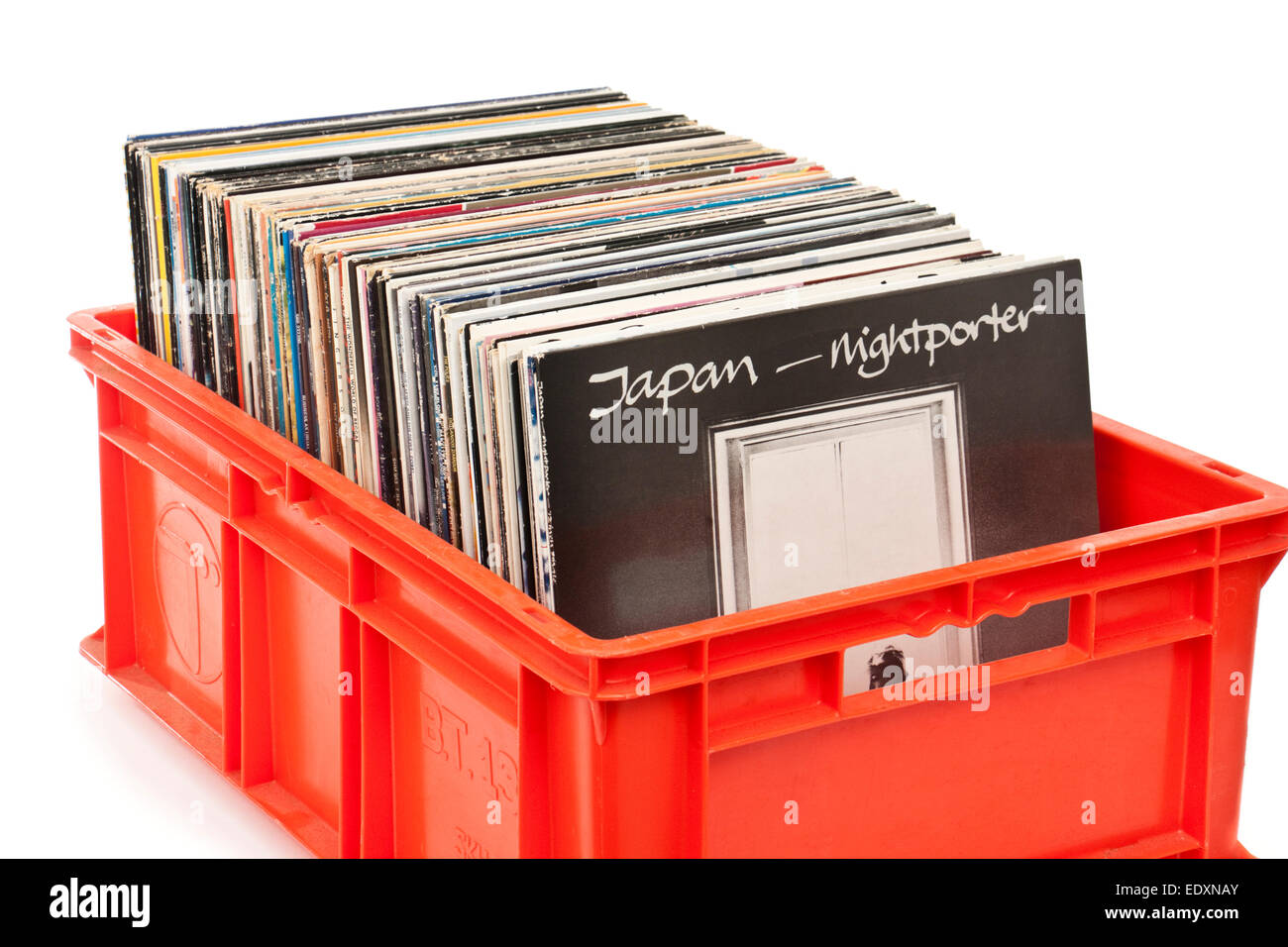 Box of vinyl records / LP's Stock Photo - Alamy
