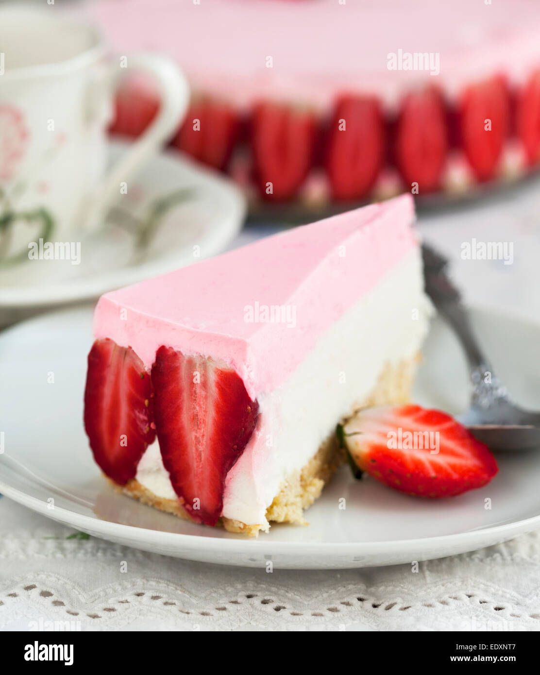 Strawberry yogurt cake Stock Photo - Alamy