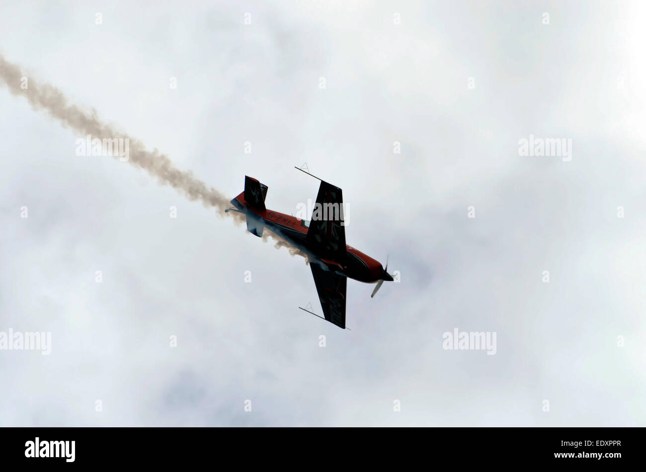 Member of The Blades aerobatic display team flying an Extra EA-300 ...