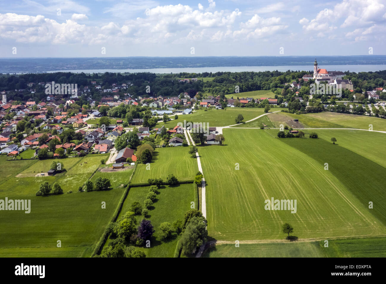 Deutschland, Bayern, Oberbayern, Kloster Andechs im Fünf-Seen-Land ...