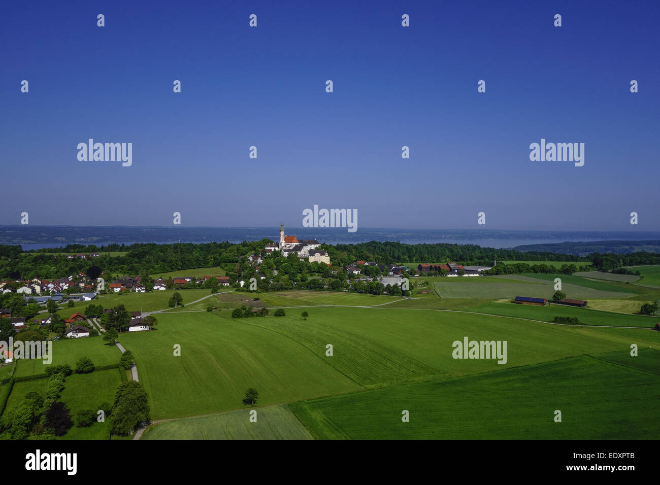 Deutschland, Bayern, Oberbayern, Kloster Andechs im Fünf-Seen-Land ...