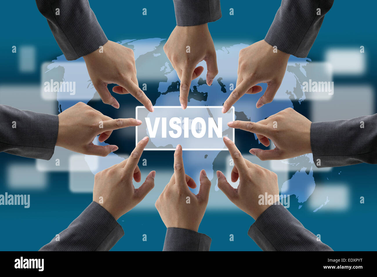 A diverse business teamwork do World vision technology Stock Photo - Alamy