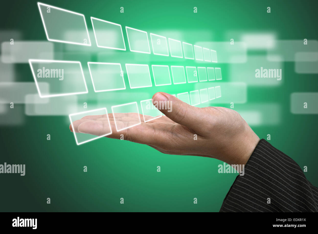 Business Hand hold blank Technology Input Screen Interface Stock Photo ...