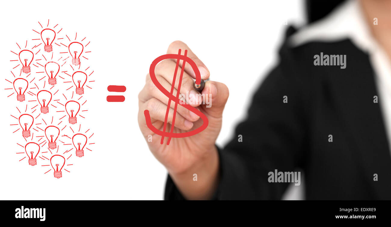 business Hand Writing Dollar Sign From Creativity Team for ...