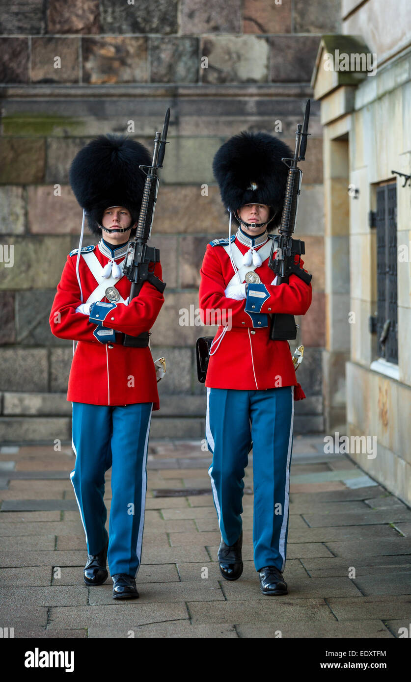 The Queen's Guards, Copenhagen, Denmark Stock Photo - Alamy