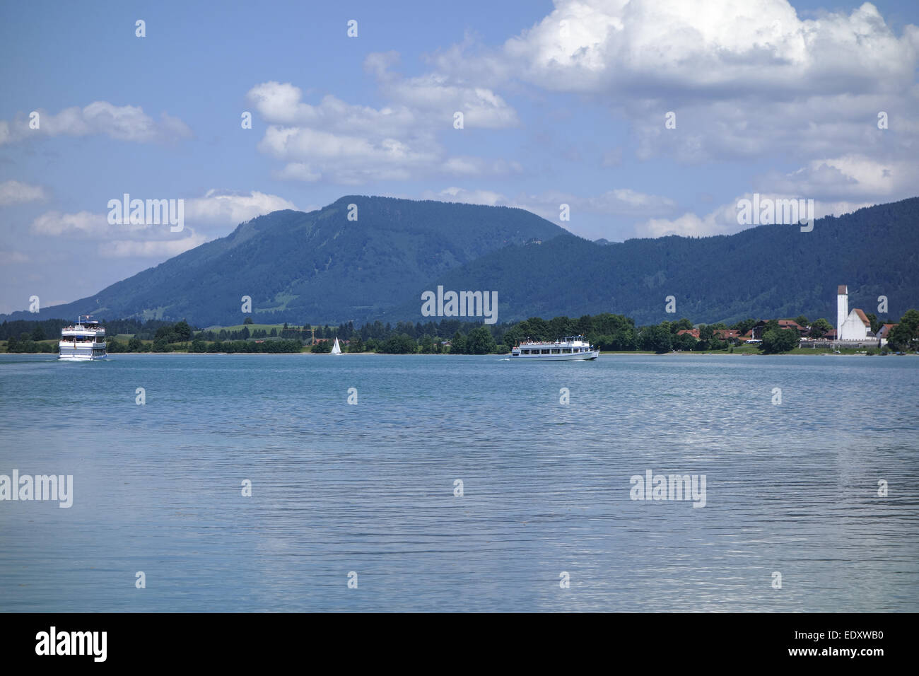 Forggensee im Ostallgäu, Bayern, Deutschland, Forggensee and Allgäu ...