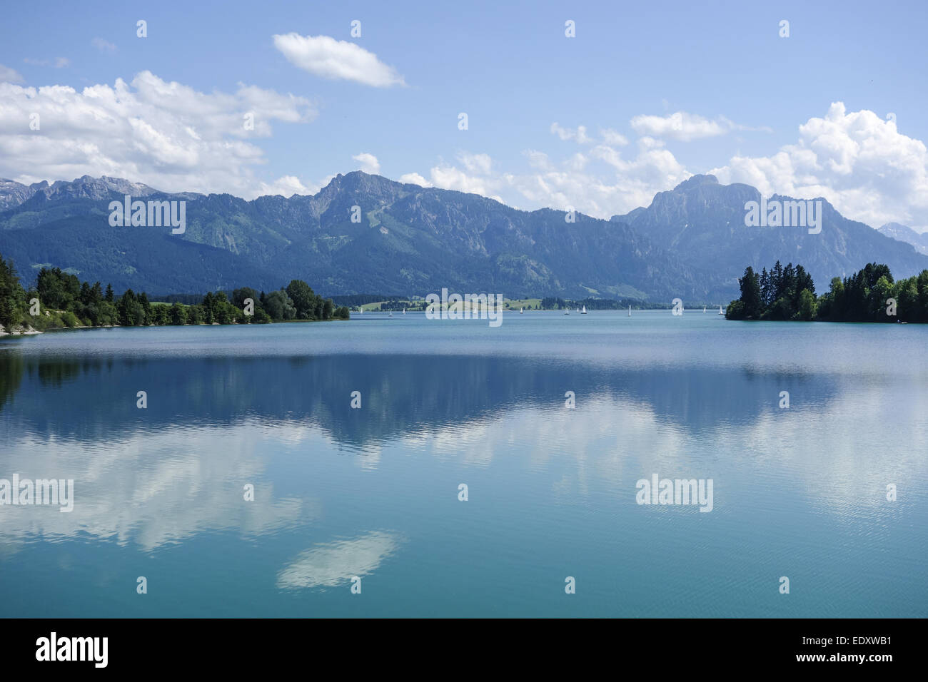 Forggensee im Ostallgäu, Königswinkel, Bayern, Deutschland, Forggensee ...