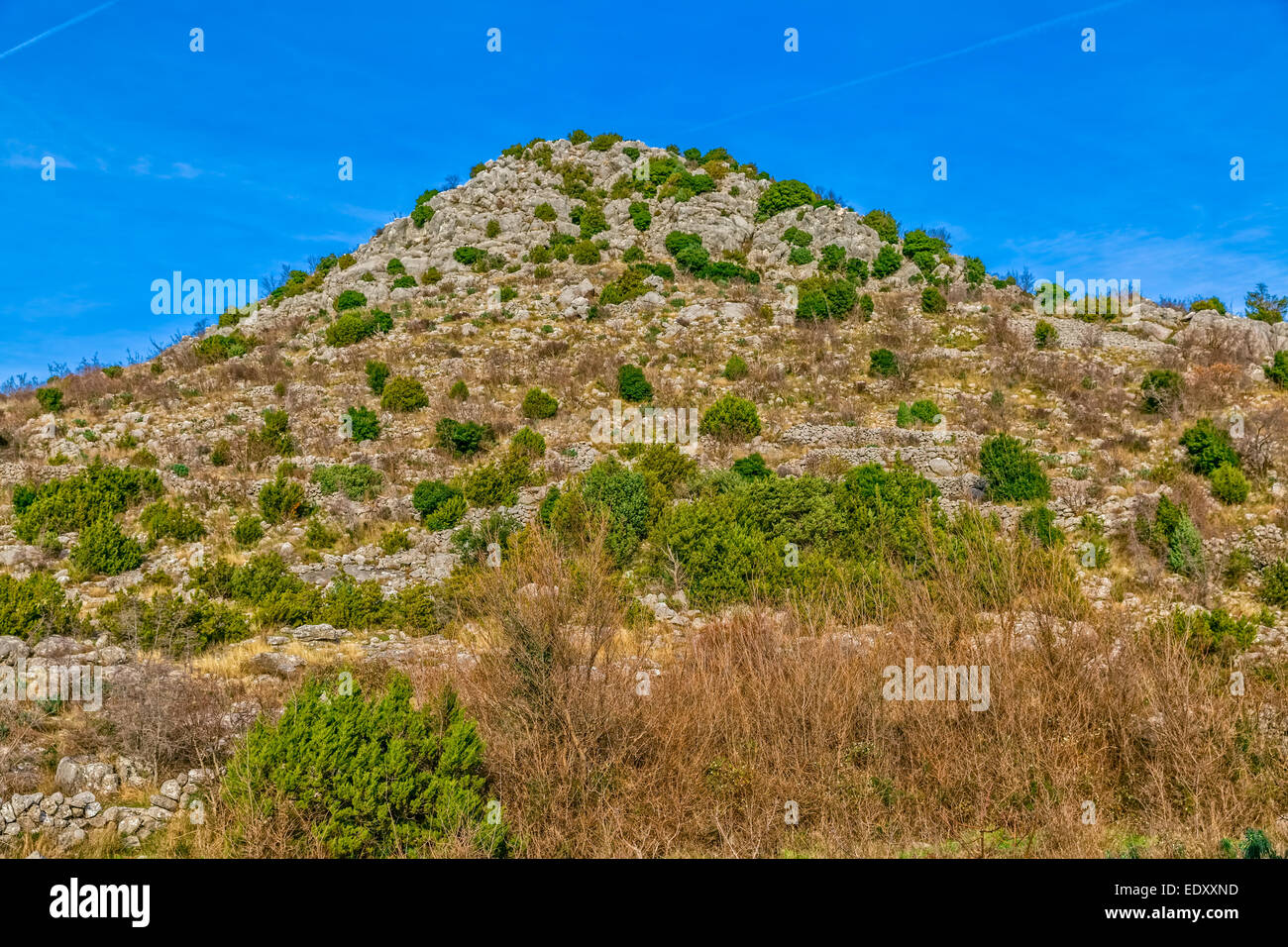 Panorama of the nature in Dalmatian hinterland, winter time Stock Photo ...